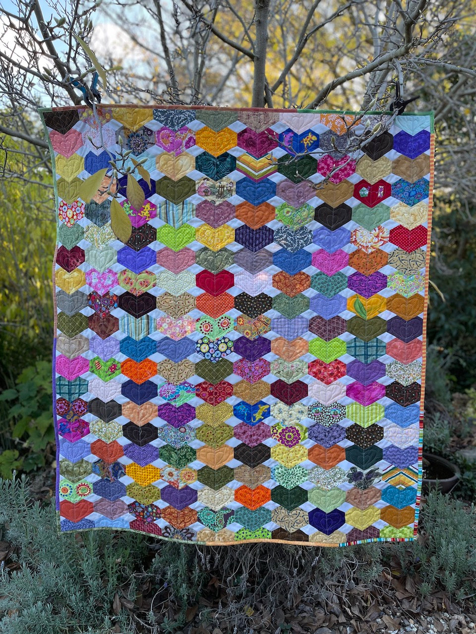 Chain of Hearts EPP Quilt - Scrap Busting EPP Quilt PDF Pattern ...