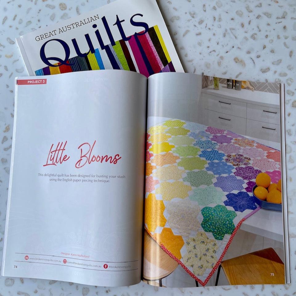Little Blooms EPP Quilt - Scrap EPP Paper Pattern – Broken River Quilts