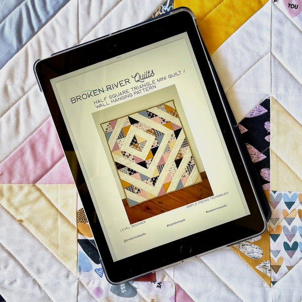 Half Square Triangle (HST) Mini Quilt - PDF Pattern – Broken River Quilts