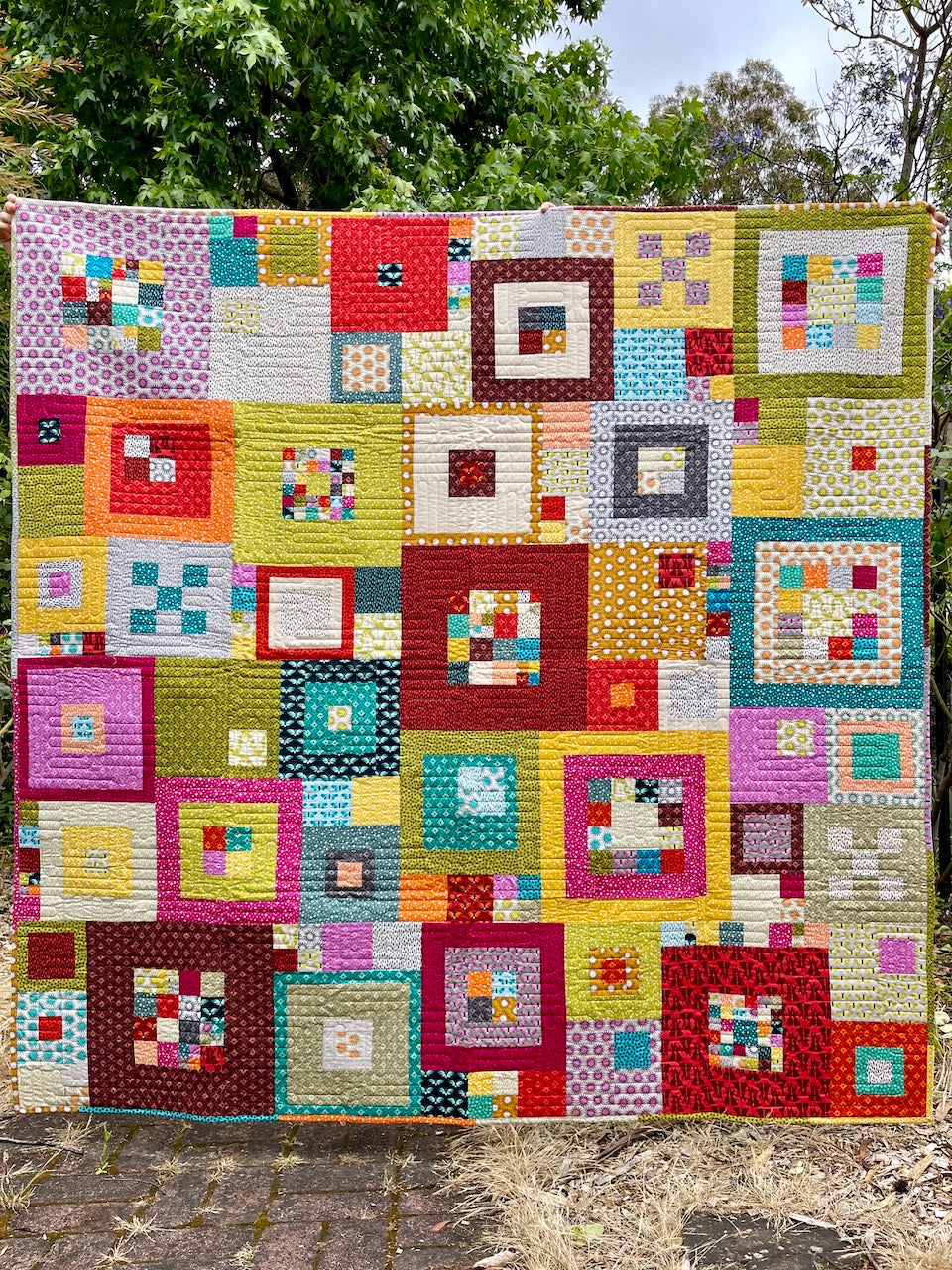 Squared Quilt – Scrap Busting Intermediate PDF Pattern – Broken River ...