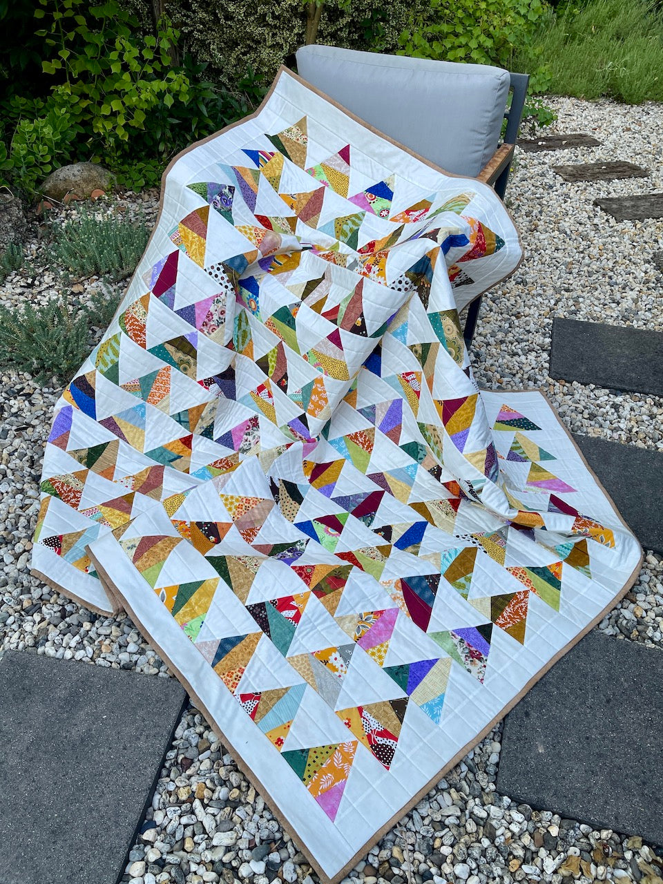 Triangle Quilt – Scrap Busting Freezer Paper Pieced PDF Pattern ...